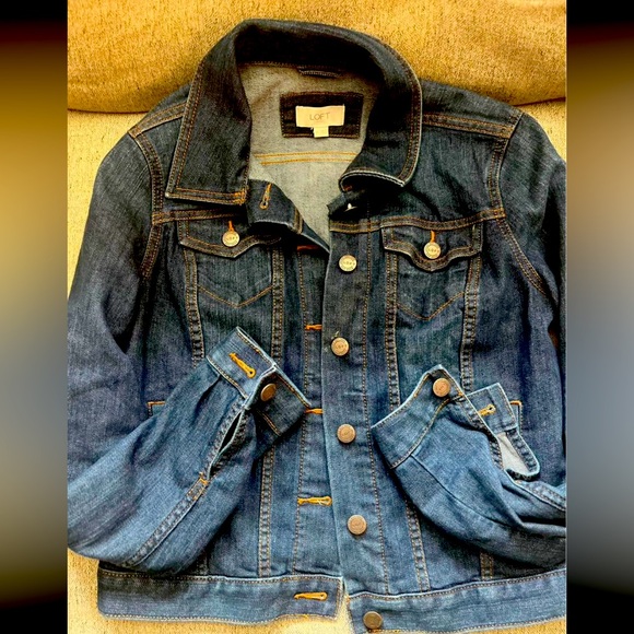 LOFT | Jackets & Coats | Loft Dark Denim Jacket | Poshmark